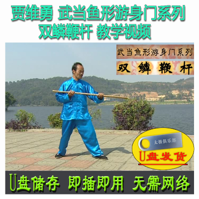 贾维勇 双鳞鞭杆U盘视频 武当鱼形游身门系列武术教学分解讲解