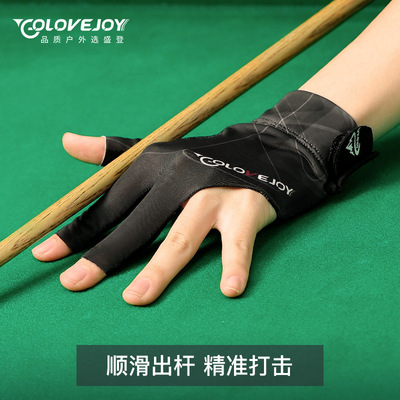 Open Finger Billiard Pool Gloves Adjustable Sticker Polyeste