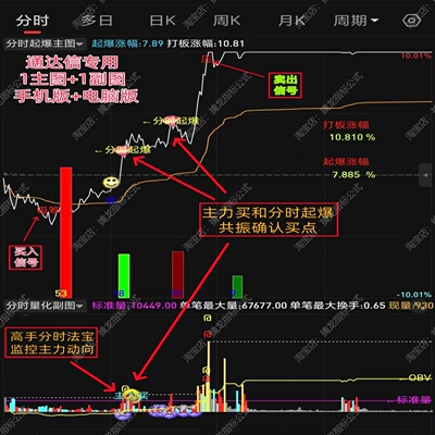 主力量化分时起爆点买卖做T指标