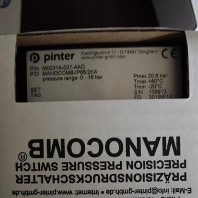 Pinter M0031A-027-AAO压力开关MANOCOMB-IP652kA 0-16Bar