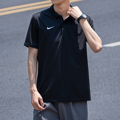 NIKE耐克正品短袖男装跑步训练运动服翻领POLO衫T恤五分袖IB8831