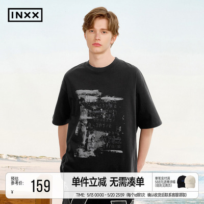 INXX美式复古重磅纯棉短袖T恤