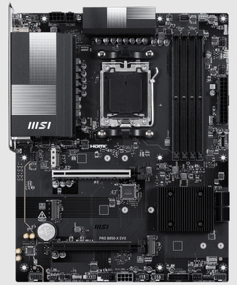 微星b850 x evo台式机主板am5支持7800x 9700x 9950xcpu处理器