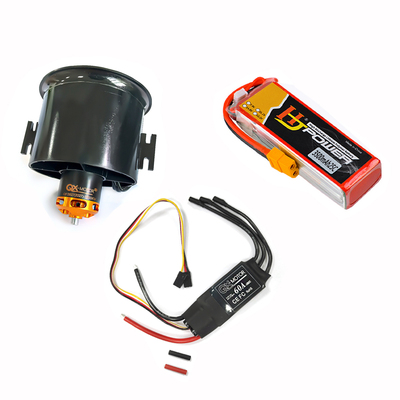 群汐70MM涵道风扇套装电调电池