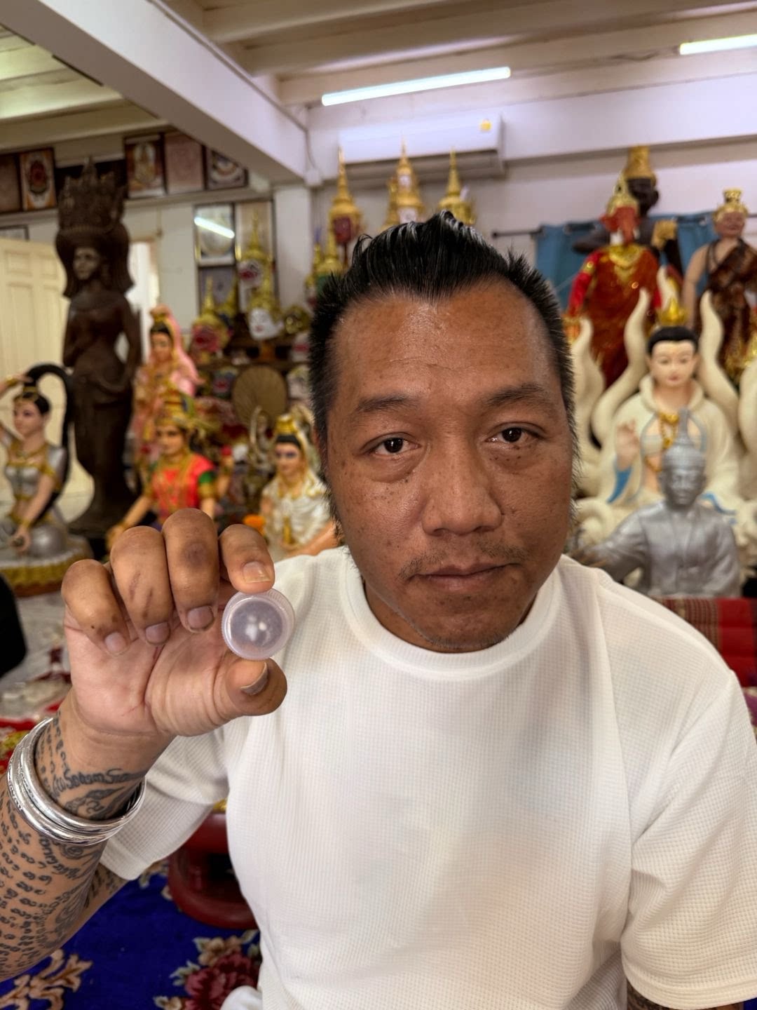 阿赞湿收藏古巴奔碰亲制 舍利罗汉膏 泰国佛牌泰国特色创意摆件