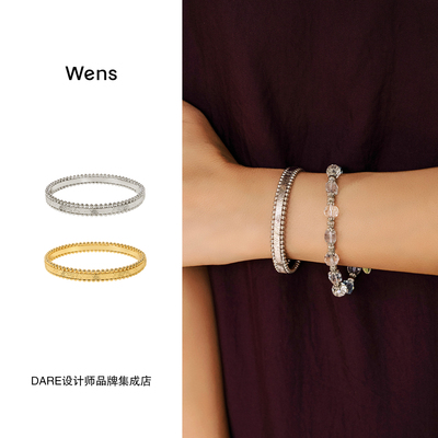 Dare买手店 Wens Jewels部落图腾珠珠窄版手镯复古原创设计首饰女