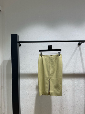 深秋上新!绵羊皮开叉纯色半身裙  CM00251