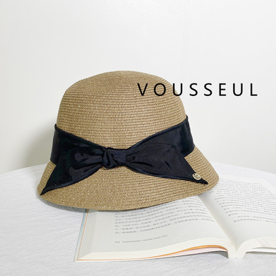 出游女士蝴蝶结日系休闲风草帽