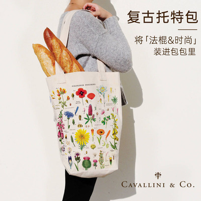 cavallini帆布袋大容量纯棉环保
