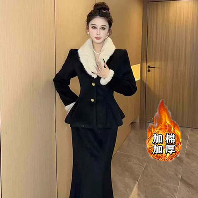 2025秋冬季新款加棉加厚长袖女神范百搭休闲时尚短款外套D4522