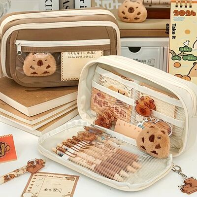 Pen Case,large Capacity,dirt Resistant,multifunctional Stati