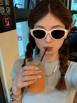 CDLM陈大刘芒【uv400高清】爆款猫眼显脸小墨镜街拍防晒太阳镜