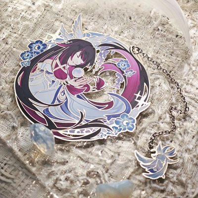 原神fes月之少女哥伦比娅金属书签精美动漫精致制品收藏送朋友