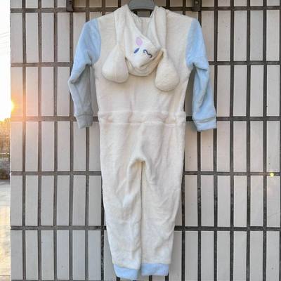 包邮卡通珊瑚绒连帽拉链冬季长袖长裤男女童小童家居服连体衣1659