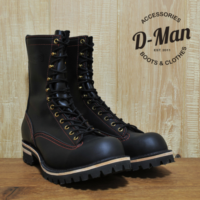 黑色工装靴wesco高帮款