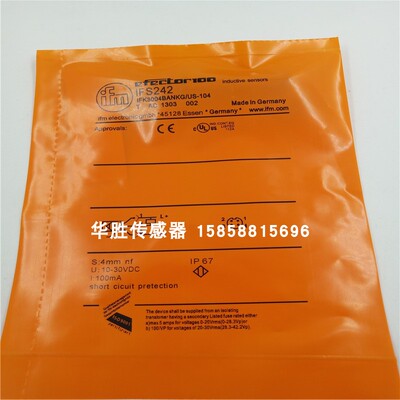 接近开关传感器IFS242四针插头式NPN常开IFK3004BANKG/US-104全新