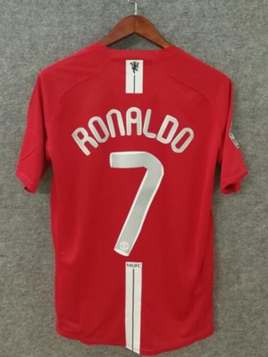 07 08 Retro Manchester RONALDO ROONEY United Soccer Jerseys