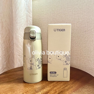 现货 日本本土25新发售Tiger虎牌限定插画款不锈钢保温杯直饮轻量