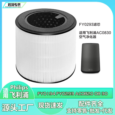 适用philips飞利浦空气净化过滤器FY0293/FY0194/AC0820/0830滤网