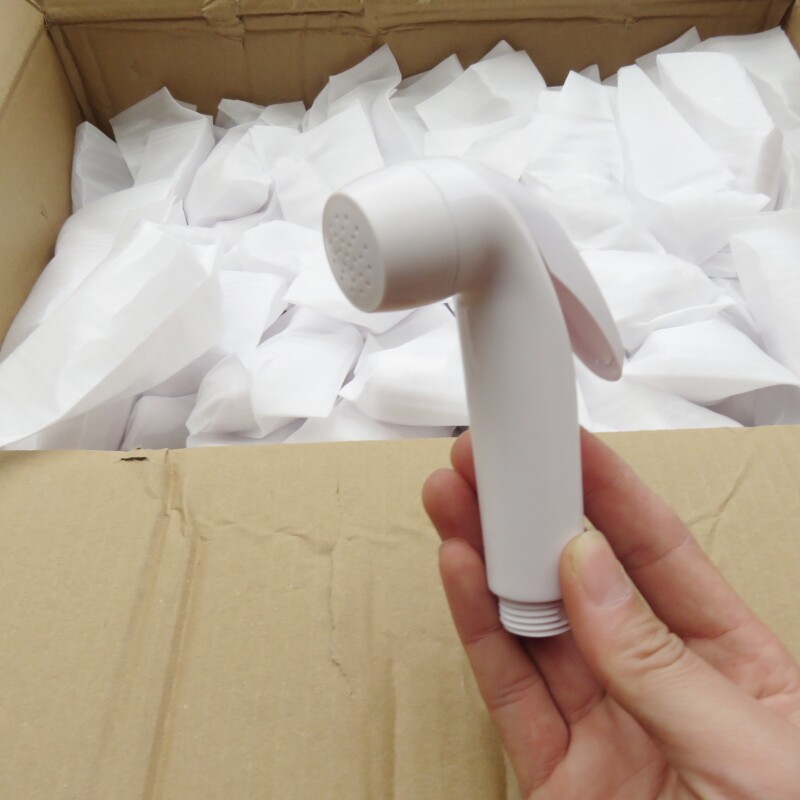 白色ABS塑料马桶喷枪伴侣 按压出水洗器卫生间冲洗器喷头冲水枪