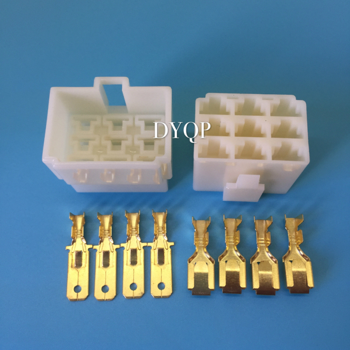 DJ7091-6.3-21/11汽车接插件九孔9芯9线9p公母母插头车用连接器_虎窝淘