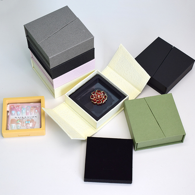 新款对开磁吸礼品盒手串项链珠宝首饰收纳盒薄膜悬浮盒翻盖饰品盒