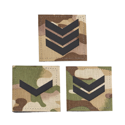 迷彩刺绣魔术贴徽章方形军衔等级
