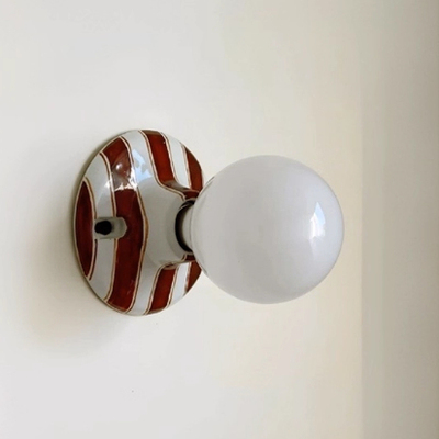 简约包豪斯壁灯北欧Vintage复古怀旧中古客厅卧室ins过道红色壁灯