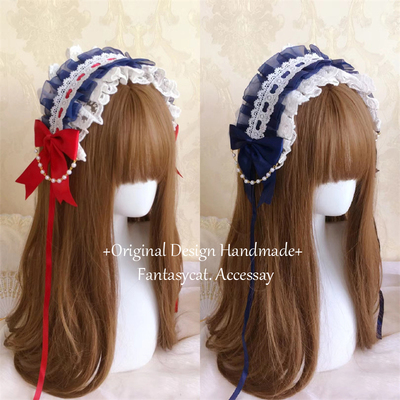 日系蕾丝发夹白雪姬蝴蝶结头饰