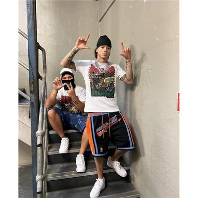 Synaworld夏季短袖T恤透气休闲欧美明星Cench同款嘻哈说唱街头