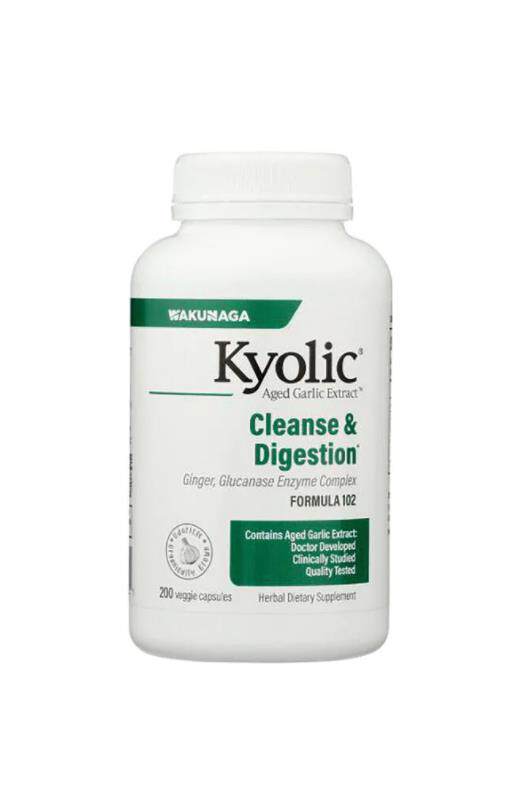 美国原装Kyolic大蒜精华102配方(肠道清洁&消化)200粒素食胶囊