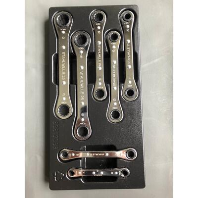 德国STAHLWILLE达威力棘轮梅花扳手七件套ES 25/7 83812038议价$