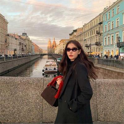 韩版双面毛呢2025季秋冬新款大衣女正肩中长款时尚直筒呢子外套