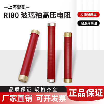 RI80大红袍玻璃釉高压无感电阻100W 1M 2M 3M5M10M20M30M50M 兆欧