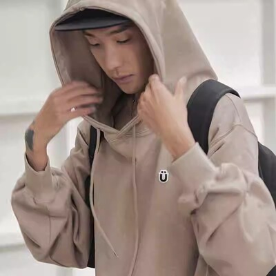 【品牌特卖 正品现货】ISTKUNST经典款宽松休闲笑脸连帽卫衣帽衫