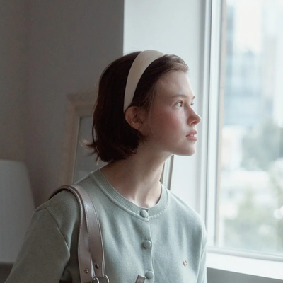 ANOETIC 25秋新款复古丝绒显白高颅顶宽海绵发箍 5号店韩国代购