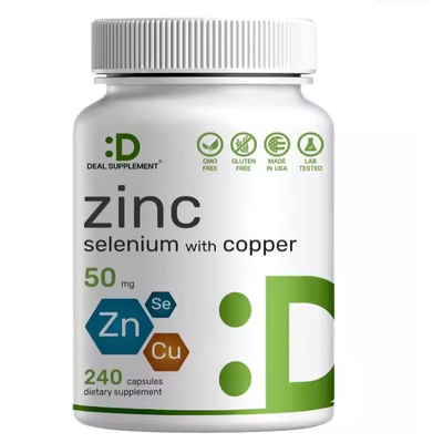 Deal Supplement Zinc 50mg with Selenium + Copper, 240 Capsul