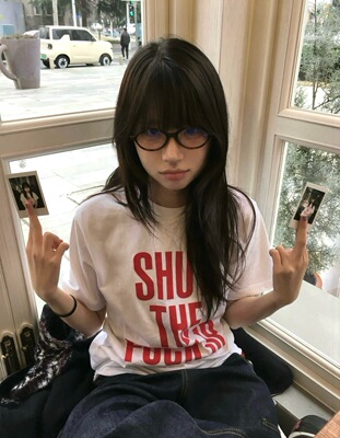 Lisa闭嘴T恤 NUMBER （N）INE 联名款 SHUT UP TEE 英文字母短袖