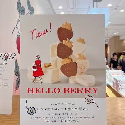 满200日本直邮 audrey新品HELLO BERRY牛奶巧克力曲奇