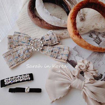 发夹暖色系韩国冬季蝴蝶结