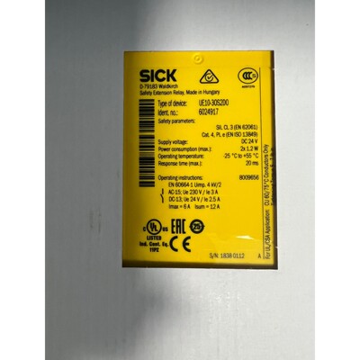 全新原装Sick西克安全继电器UE10-30S2D0订货号 6024917议价