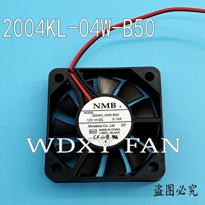 原装NMB 2004KL-04W-B50 12V 0.14A 5CM 双滚珠轴承散热风扇2线