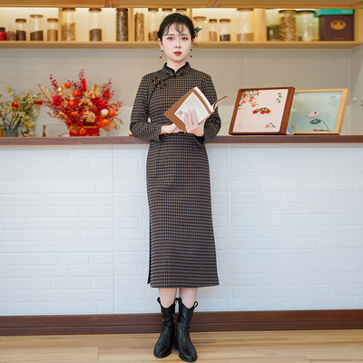 如意风新款复古新中式改良旗袍高端大气修身显瘦旗袍长裙女24R720