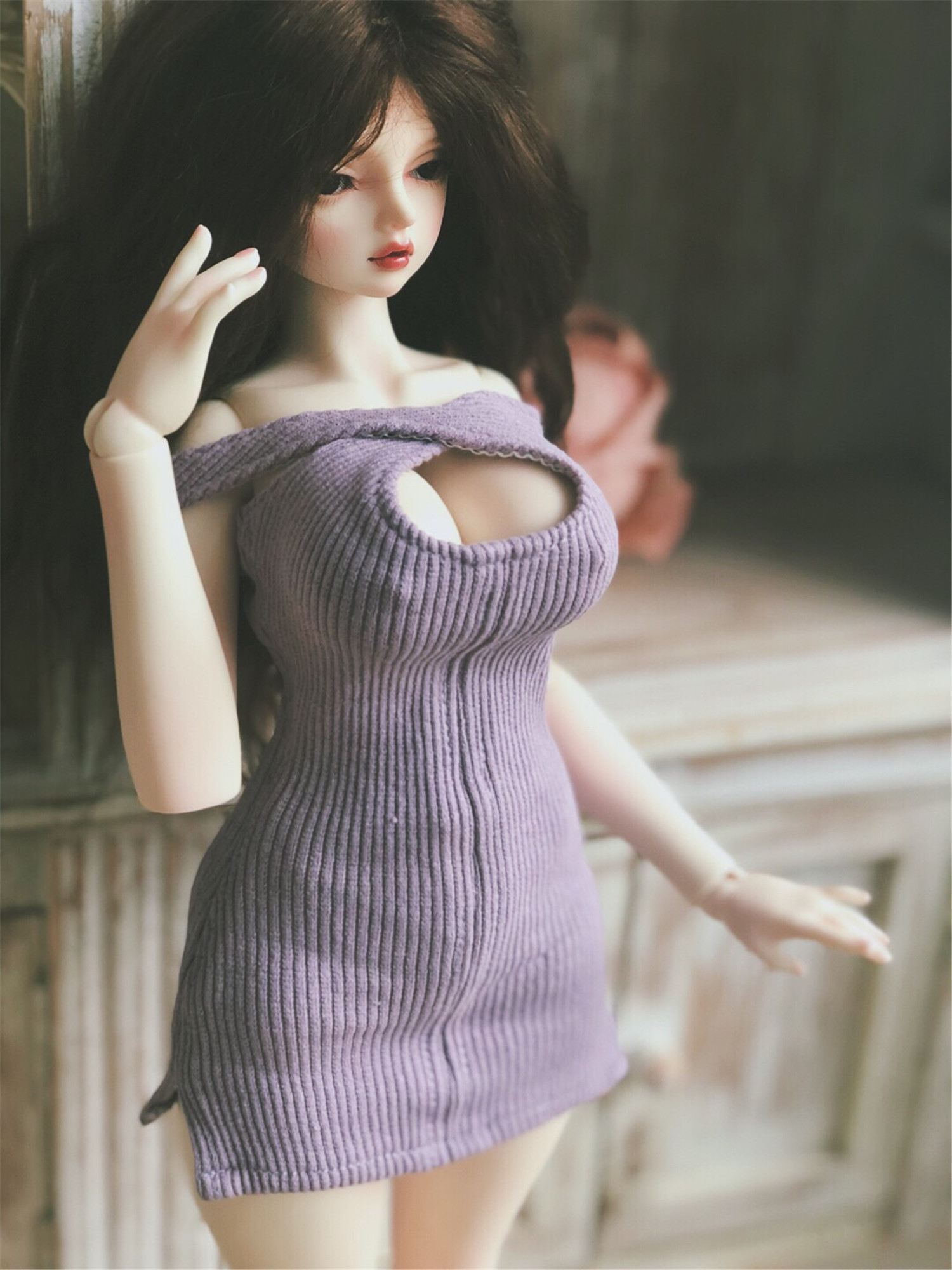 bjd四分娃衣蜜桃啵啵XL弹力紧身裙暖洋洋young（只是娃衣不含娃）_虎窝淘