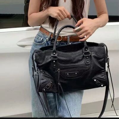 City Motorcycle Shoulder Bag Tote Bag for Women Luxury Desig