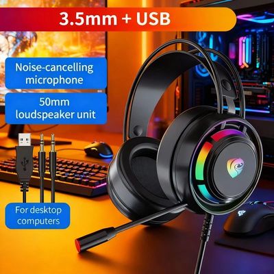 PSH-300 RGB LED Wired Gaming Headphone 7.1 Channel Surround