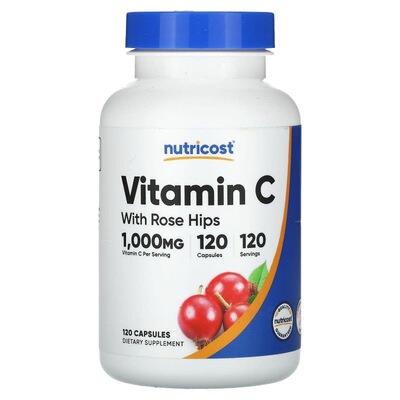 Nutricost含玫瑰果维生素C高含量营养每粒含1000毫克VC