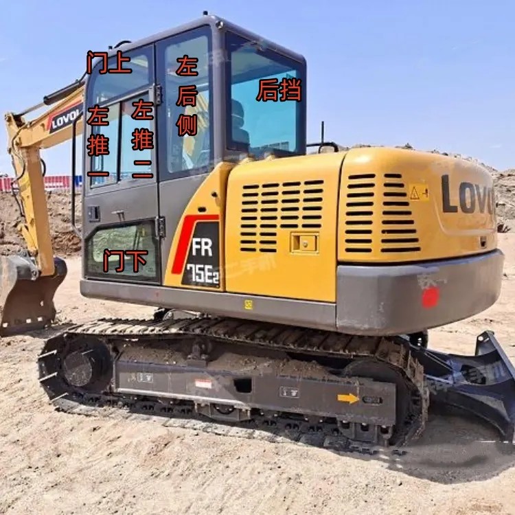 雷沃FR60/65/75/80/130挖机钩机前档后档左推右大天窗左门下玻璃_虎窝淘