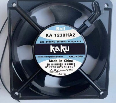 KAKU卡固 KA1238HA2 12038 220V 0.13A 滚珠轴承铝框散热风扇