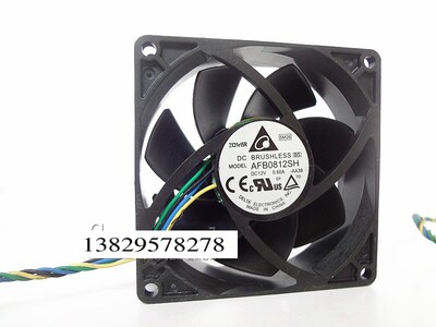 台达 8025 12V 0.6A AFB0812SH 8CM/厘米 4线温控 电脑 机箱风扇